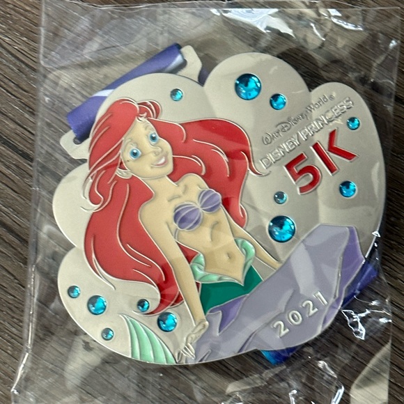 Disney | Accessories | Disney Princess 5k Run Aerial Medal 22 | Poshmark